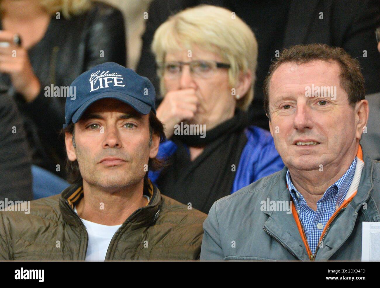 Anthony Delon attending the French First League soccer match, Paris ...