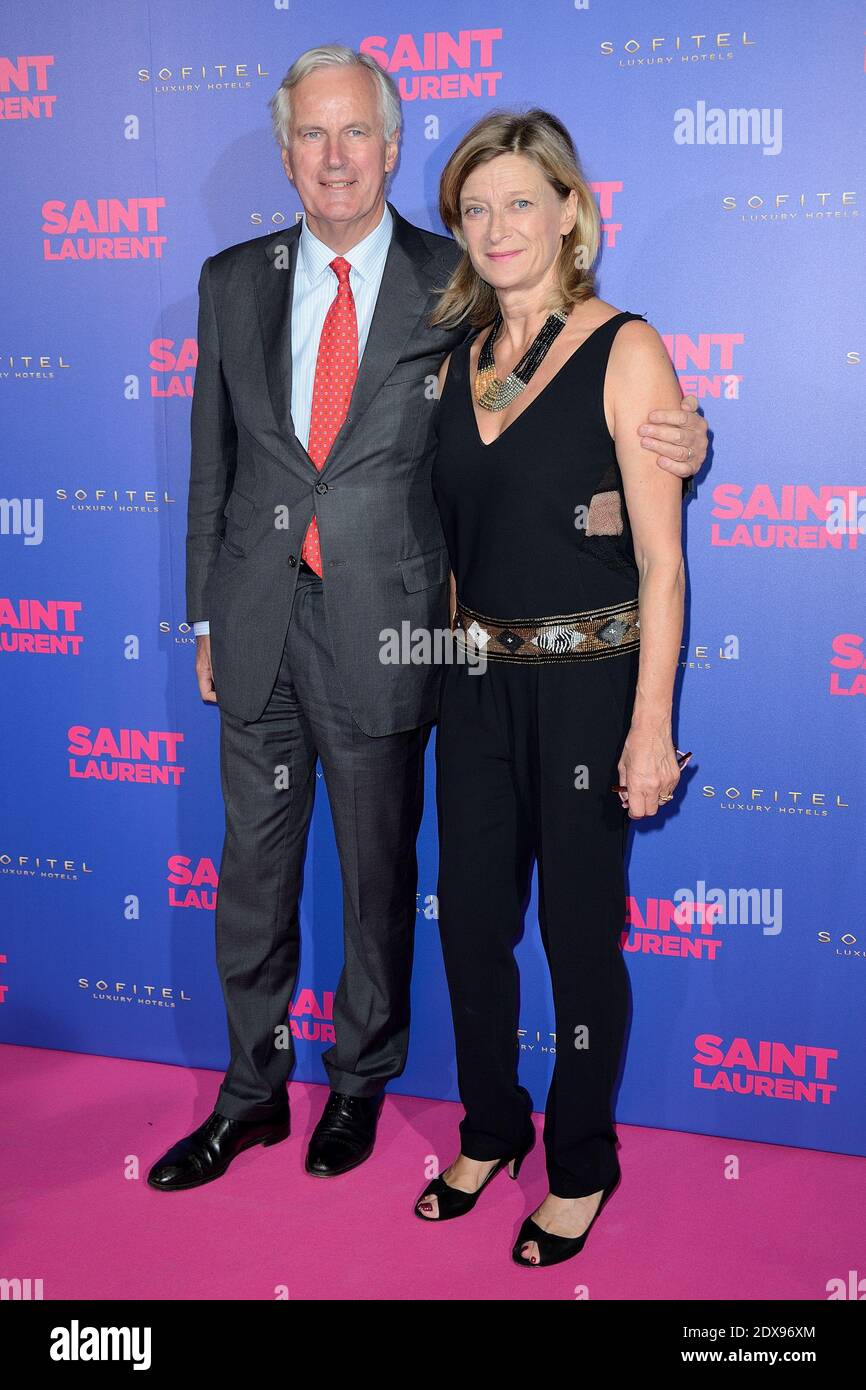 Michel Barnier and his wife Isabelle Altmayer attending the premiere of ...