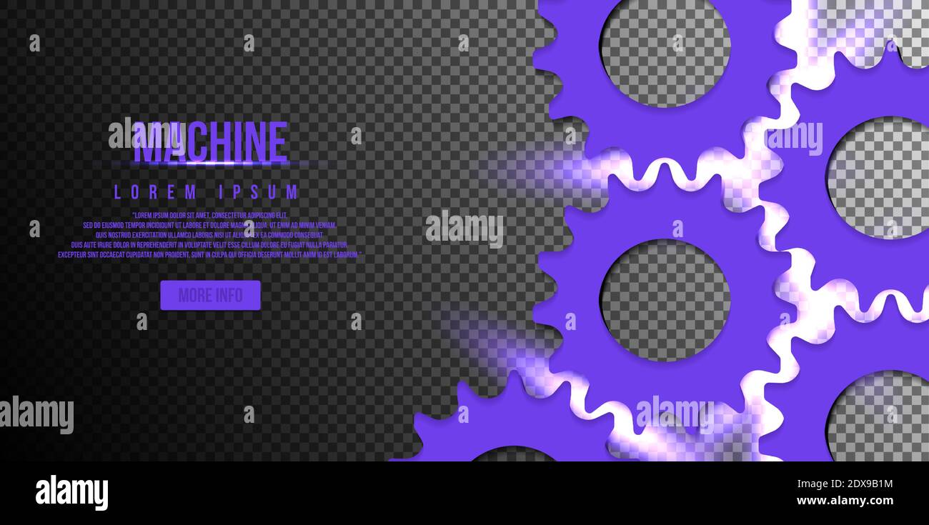 cog gear machine isolated on transparent background Stock Vector Image ...