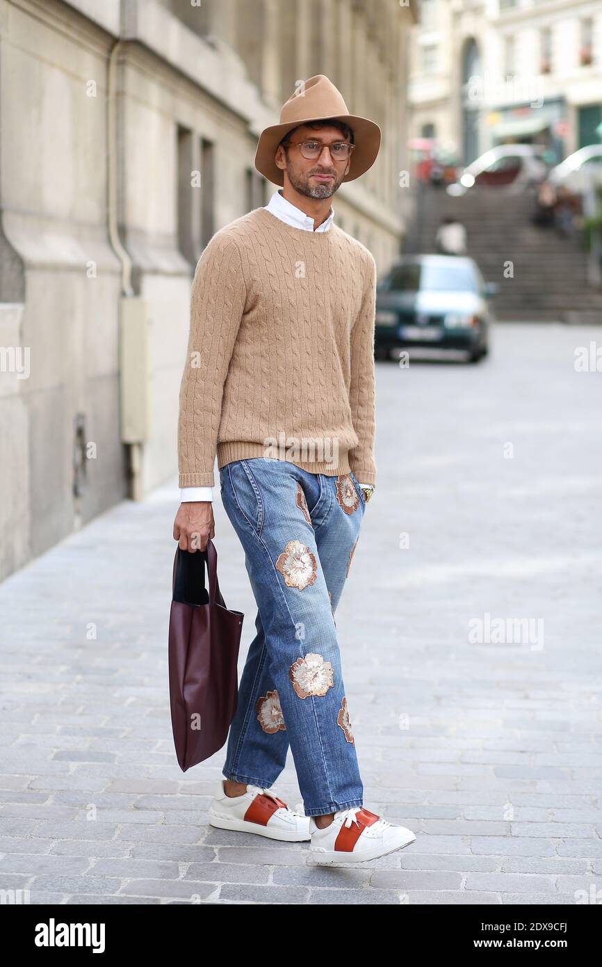 Simone Marchetti arriving at Ann Demeulemeester Ready-to-Wear Spring ...