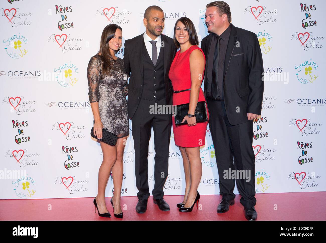 Tony Parker and his wife Axelle Francine with guests at the 9th annual ...