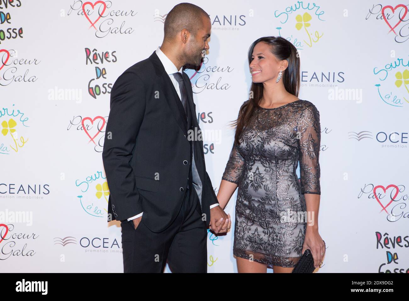 Tony Parker and his wife Axelle Francine at the 9th annual 'Par Coeur ...