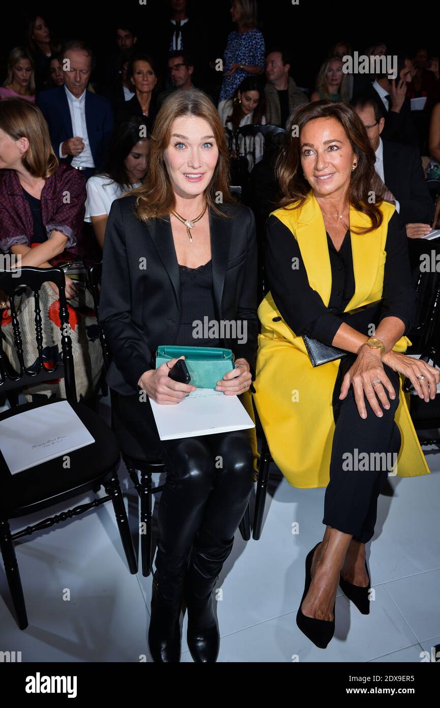 Katia Toledano, Carla Bruni arriving at the Dior Spring-Summer 2015 ...