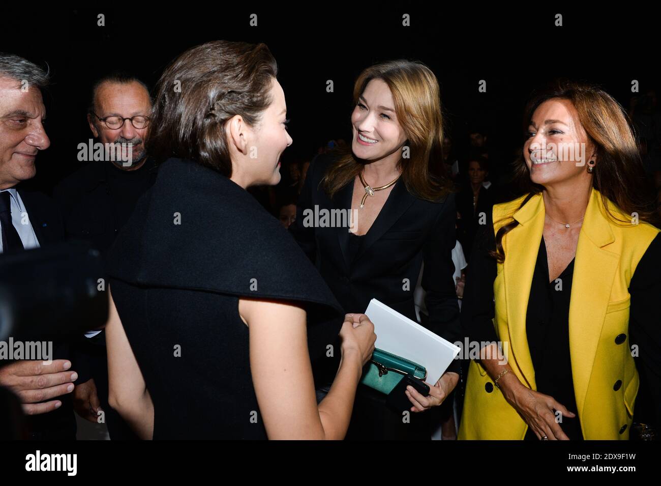 Katia Toledano, Marion Cotillard, Carla Bruni arriving at the Dior ...