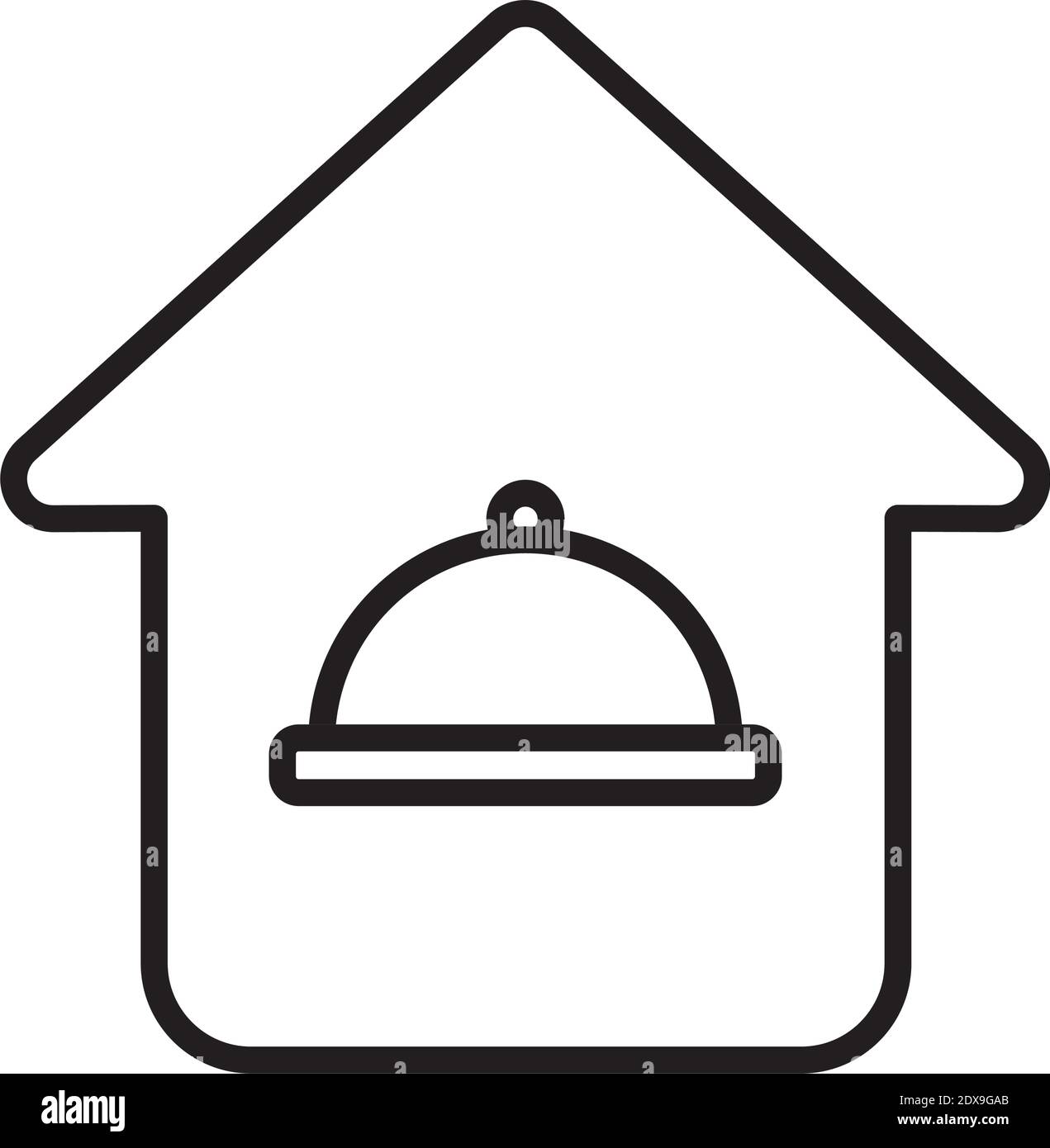 Tray in house delivery Stock Vector Images - Alamy