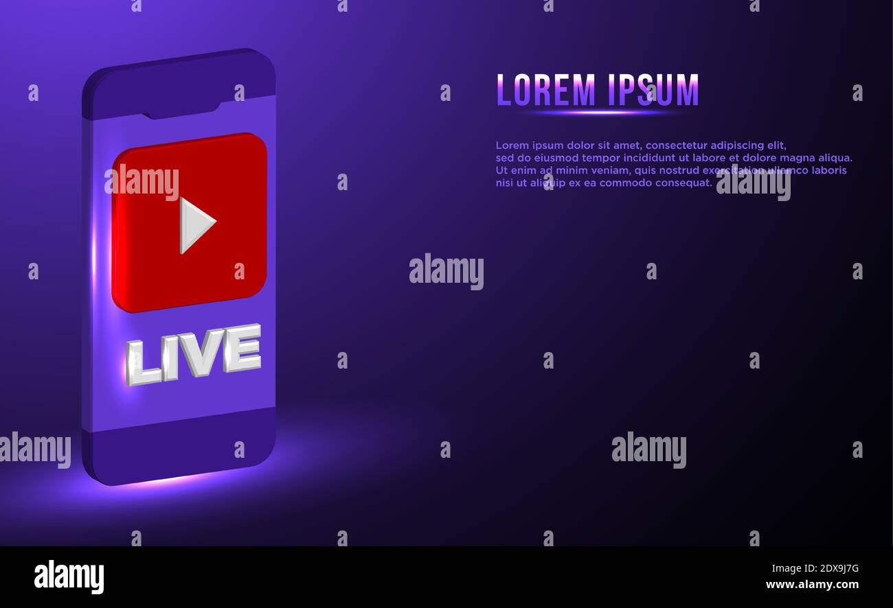 live stream phone vector illustration Stock Vector Image & Art - Alamy
