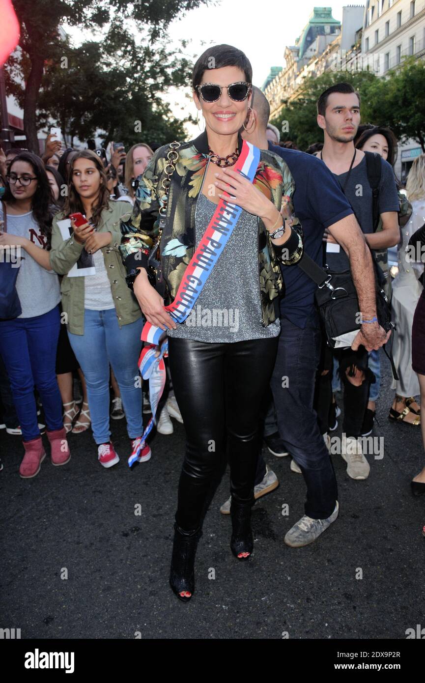 Cristina Cordula attending Jean Paul Gaultier's Spring-Summer 2015 ...