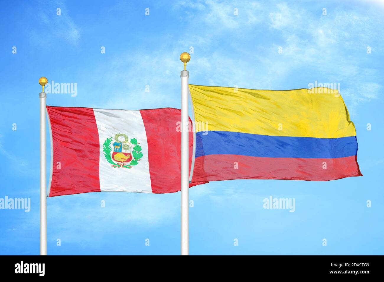 Colombia peru flag hi-res stock photography and images - Alamy