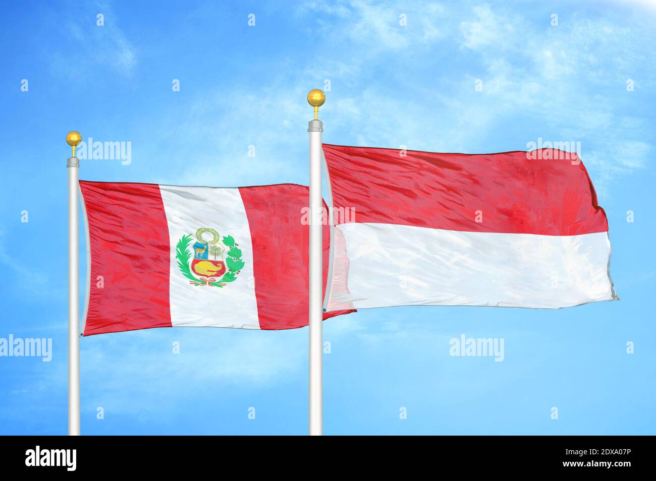Peru monaco flag hi-res stock photography and images - Alamy