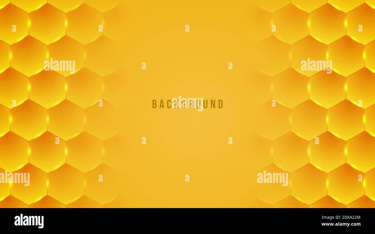 abstract hexagon honey bee background vector illustration Stock Vector ...