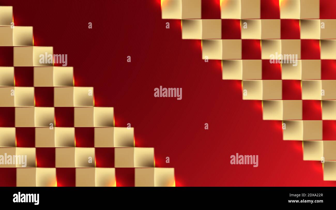 golden square paper art background vector illustration Stock Vector ...