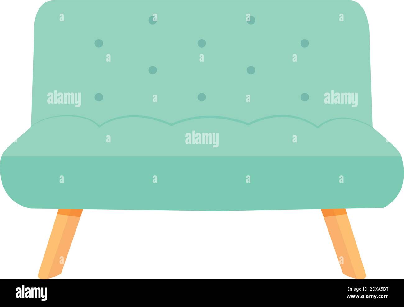 modern couch icon over white background, colorful design, vector ...