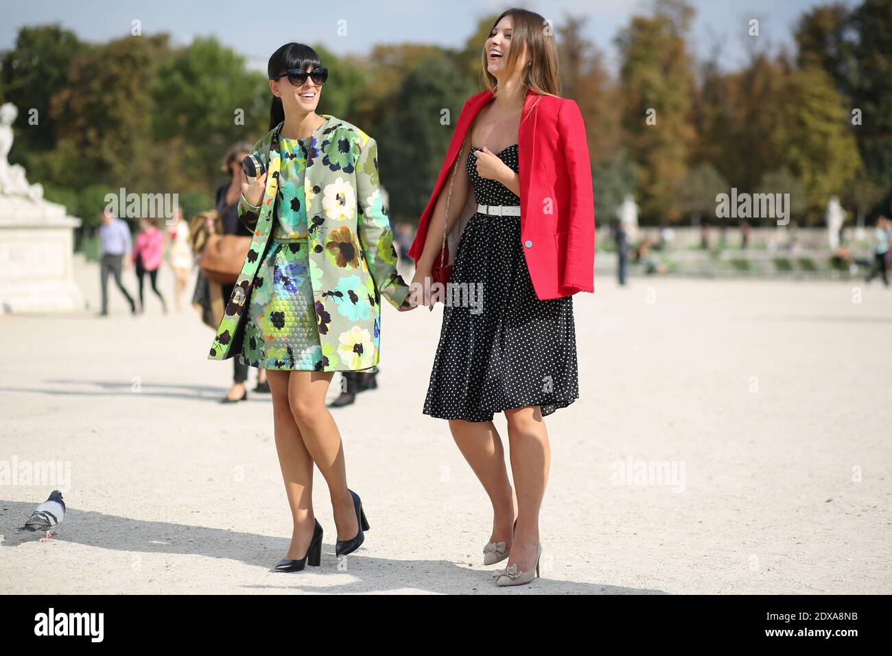 Laura Comolli and Angelica Ardasheva arriving at Valentino Ready-to ...