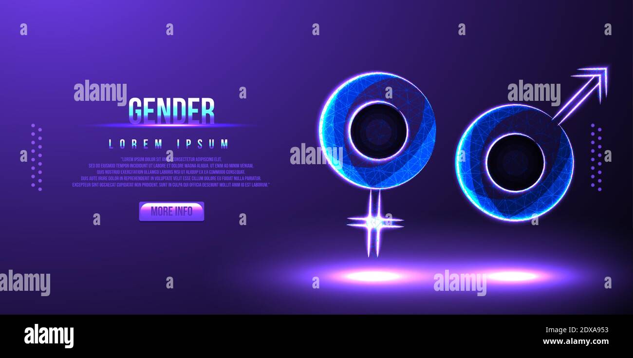 male and female low poly wireframe vector illustration Stock Vector ...