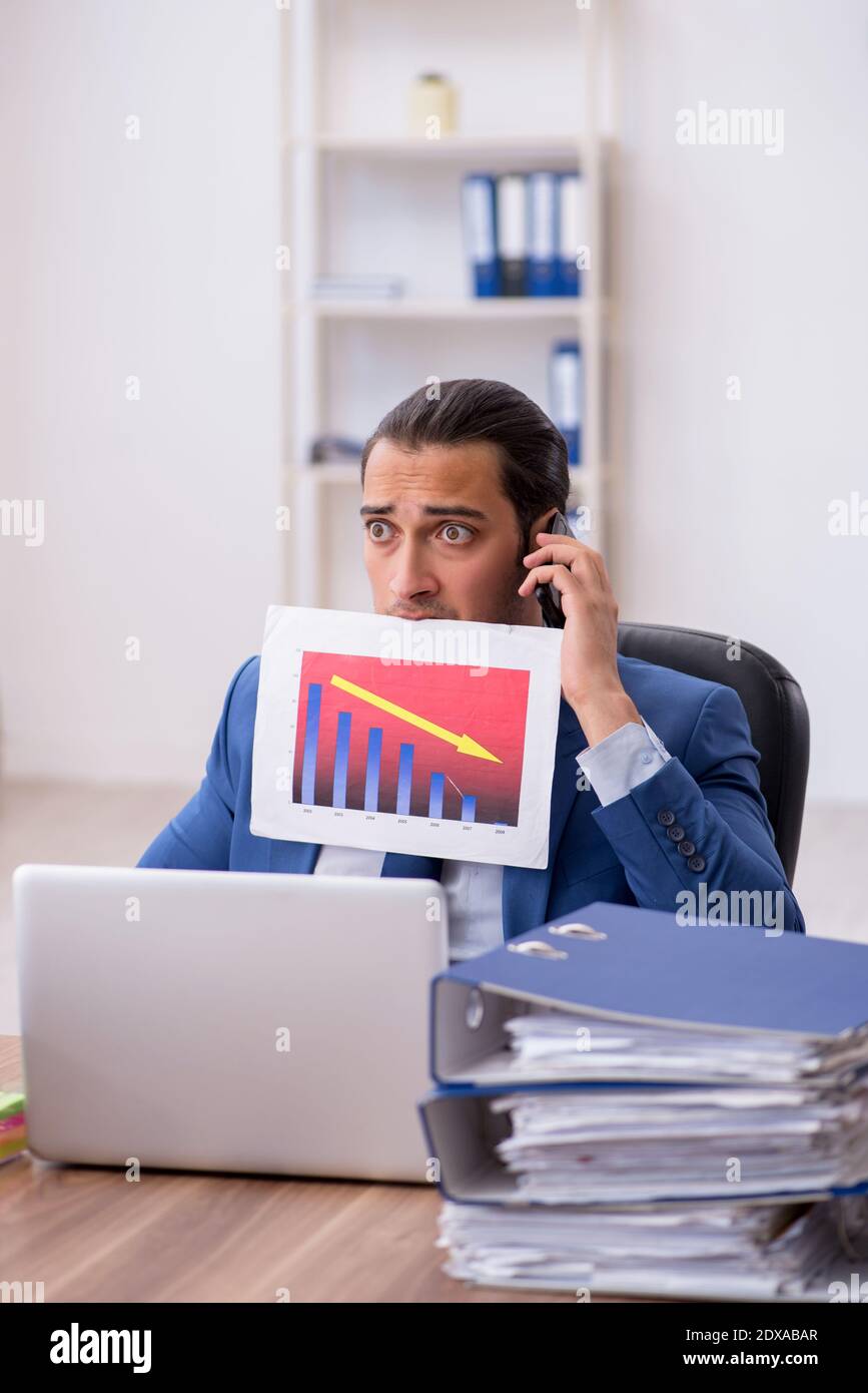 Young employee disappointed with company results Stock Photo - Alamy
