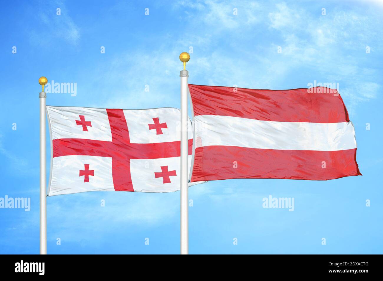 Georgia austria flag hi-res stock photography and images - Alamy