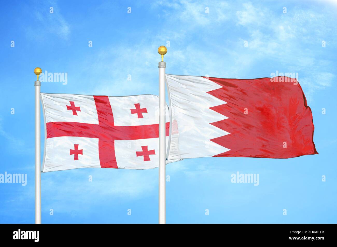 Georgia bahrain flag hi-res stock photography and images - Alamy