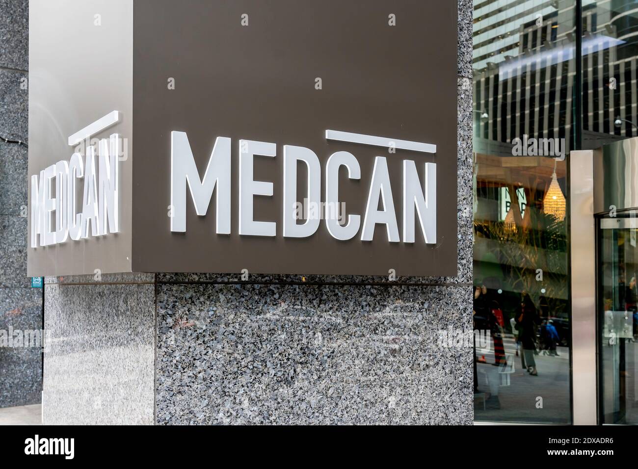 Toronto, Canada - October 29, 2019: Medcan sign outside their head ...