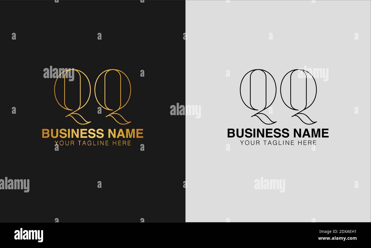 QQ Q initial based abstract modern minimal creative logo, vector ...