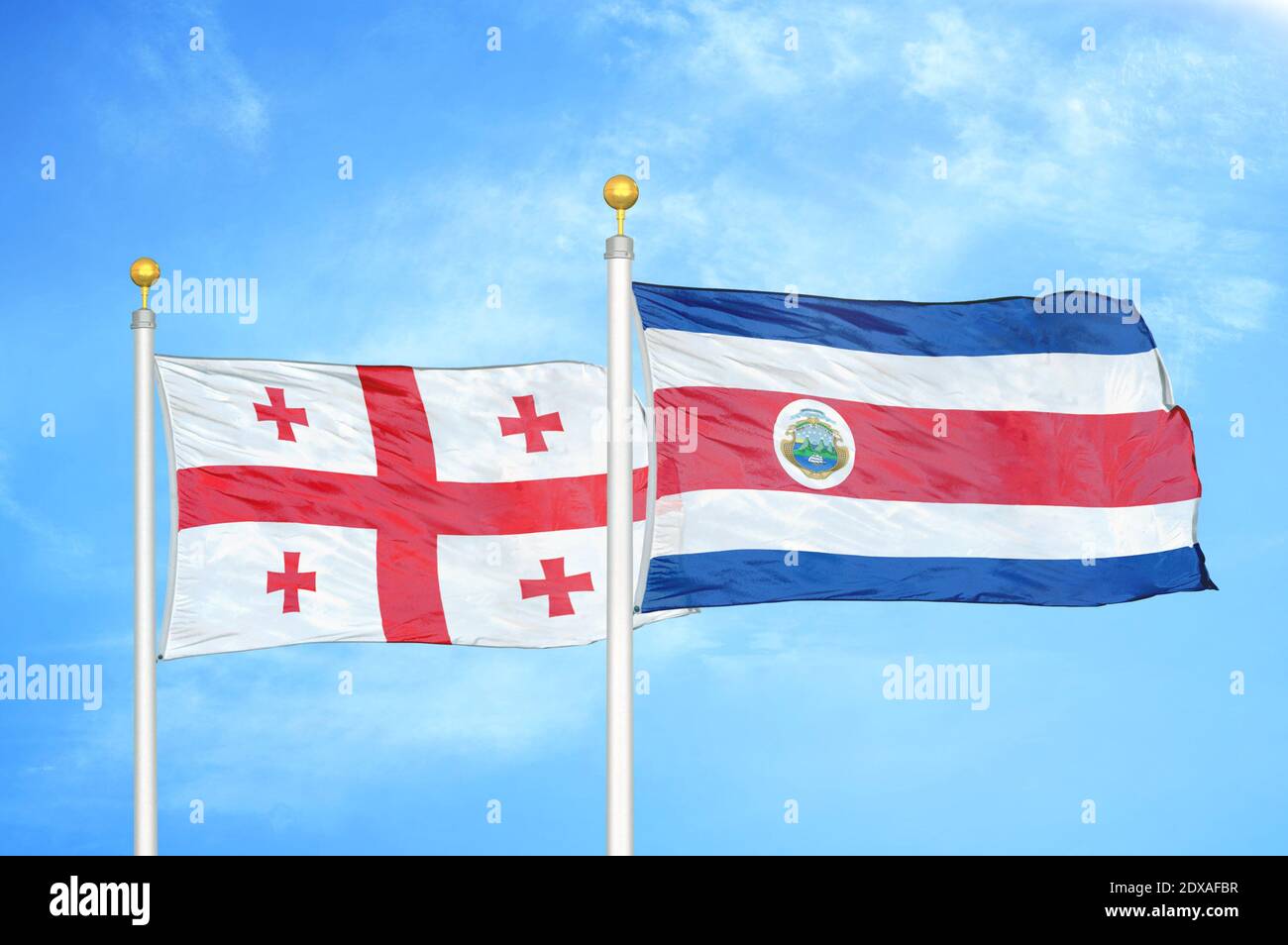 Georgia costa rica flag hi-res stock photography and images - Alamy