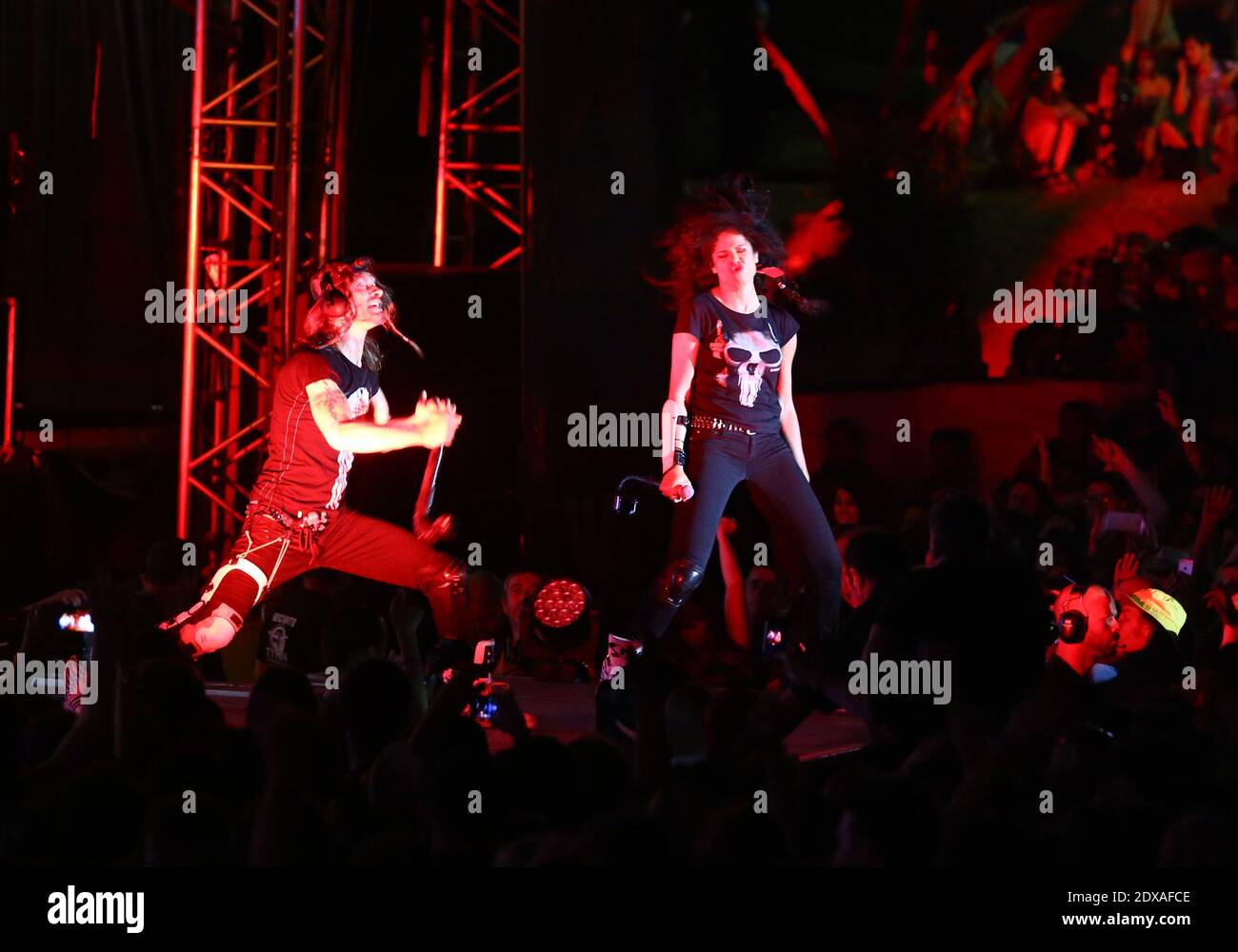 French singer's Shaka Ponk performs during The Deferlante's festival at ...