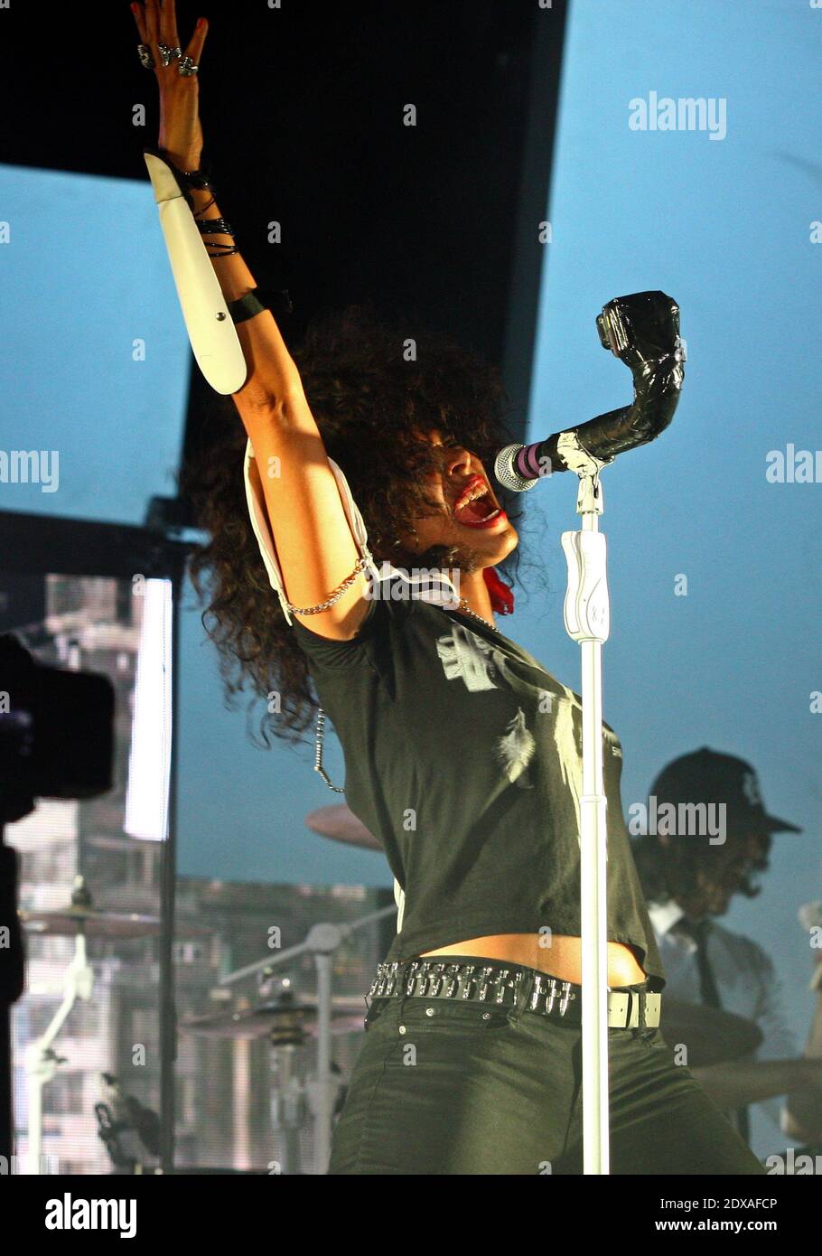 French singer's Shaka Ponk performs during The Deferlante's festival at ...