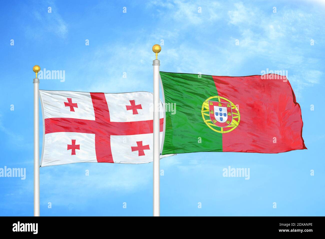 Portugal georgia flag hi-res stock photography and images - Alamy