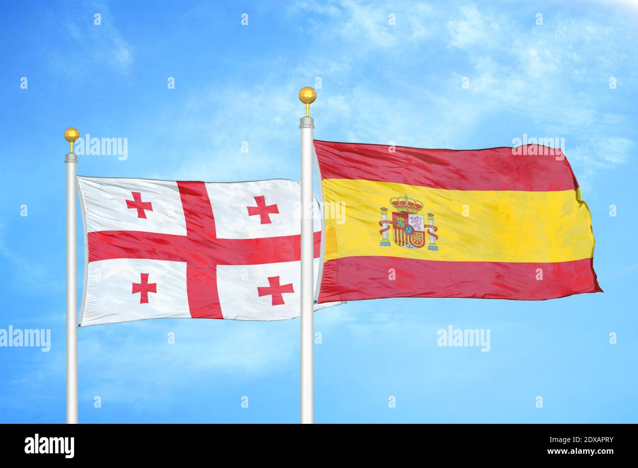 Spain georgia flag hi-res stock photography and images - Alamy