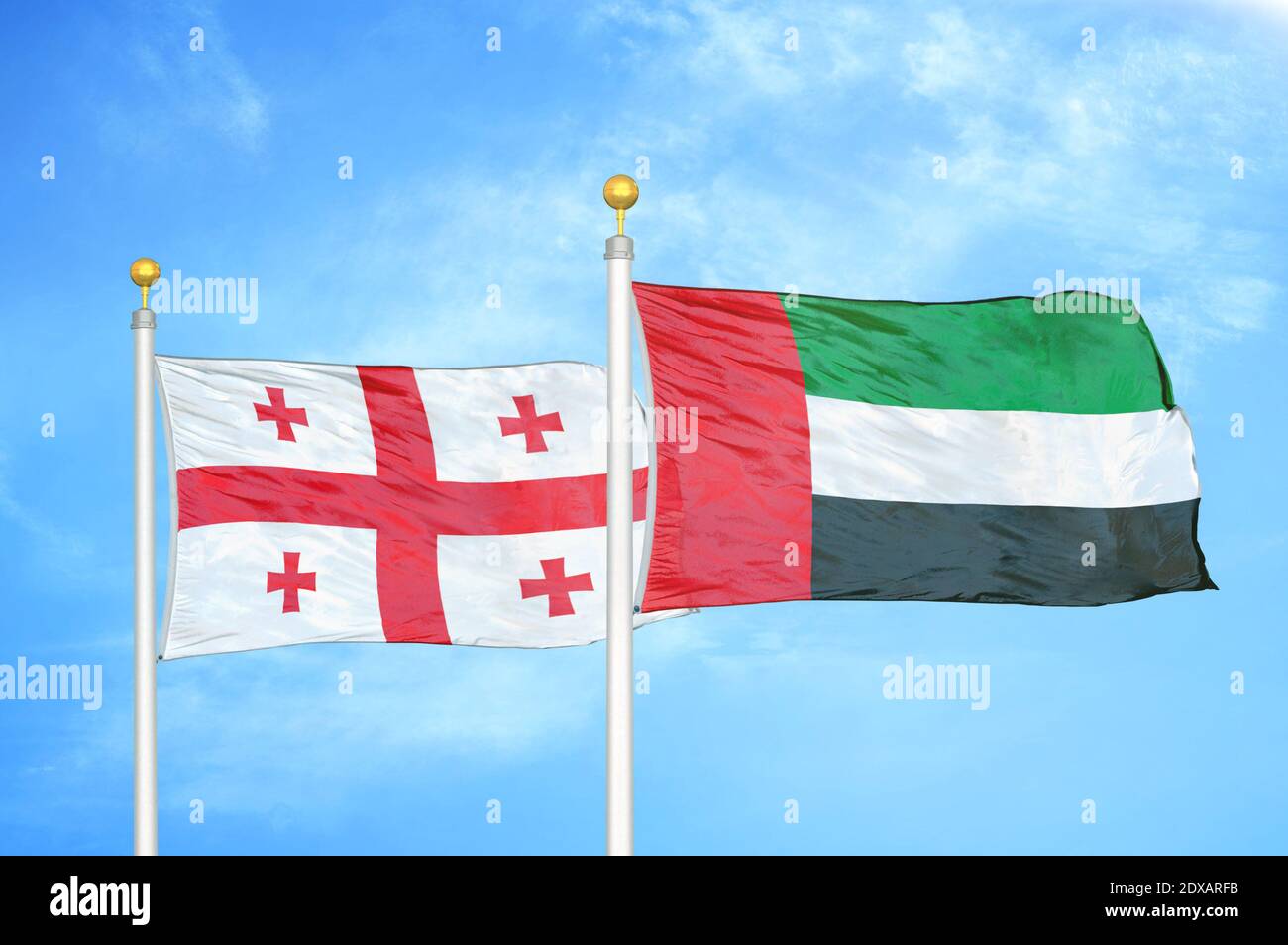 Georgia united arab emirates flag hi-res stock photography and images ...