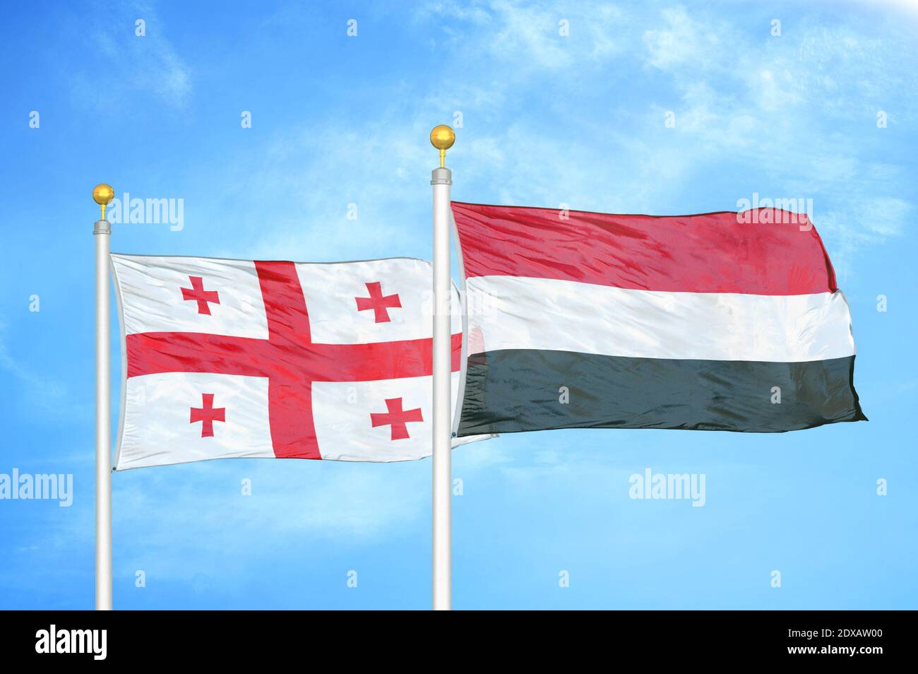 Georgia yemen flag hi-res stock photography and images - Alamy