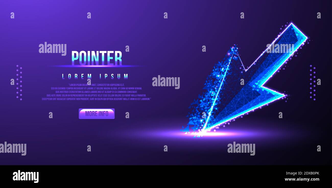 pointer low poly wireframe vector illustration Stock Vector Image & Art ...