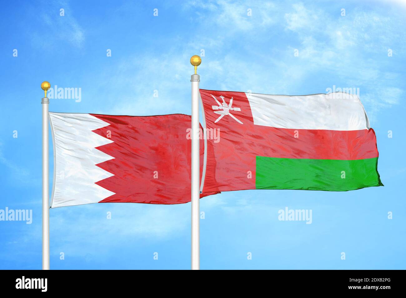 Bahrain oman flag hi-res stock photography and images - Alamy