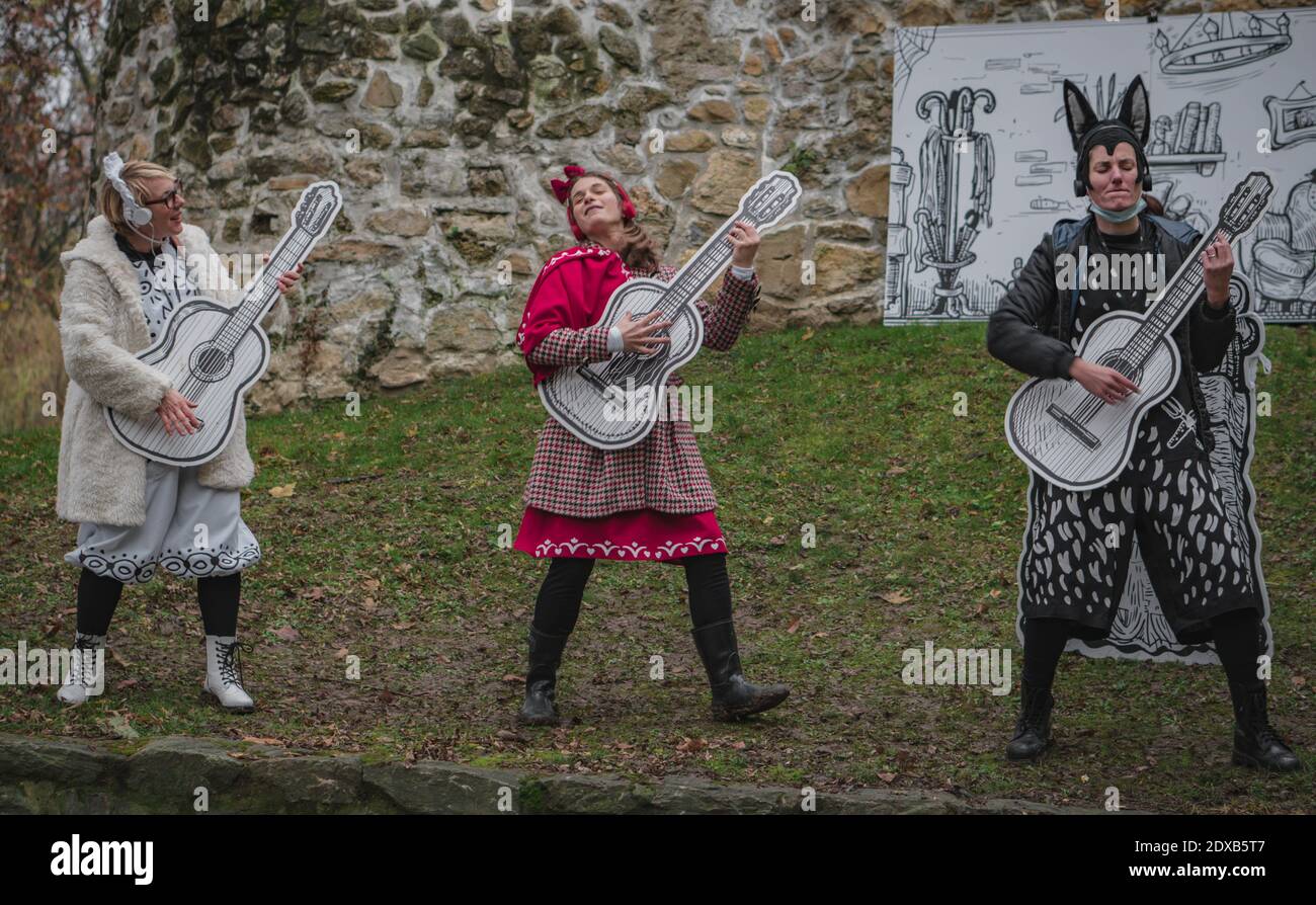 Beijing, Croatia. 6th Dec, 2020. Artists of the Poco Loco Theatre ...