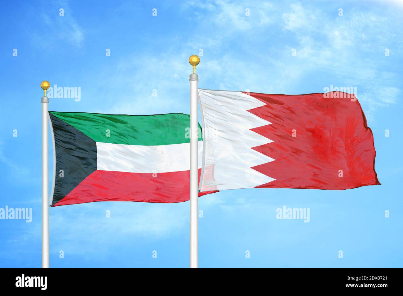 Kuwait bahrain flag hi-res stock photography and images - Alamy