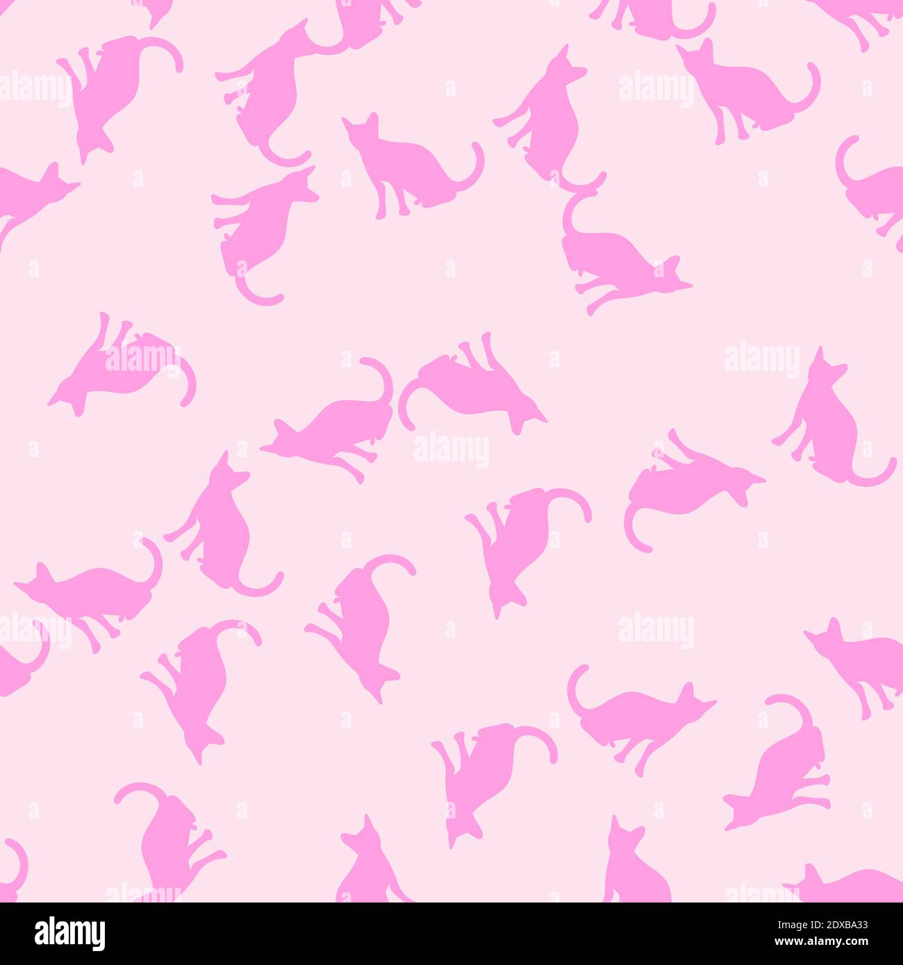 cute abstract cat pattern, vector illustration Stock Vector Image & Art ...