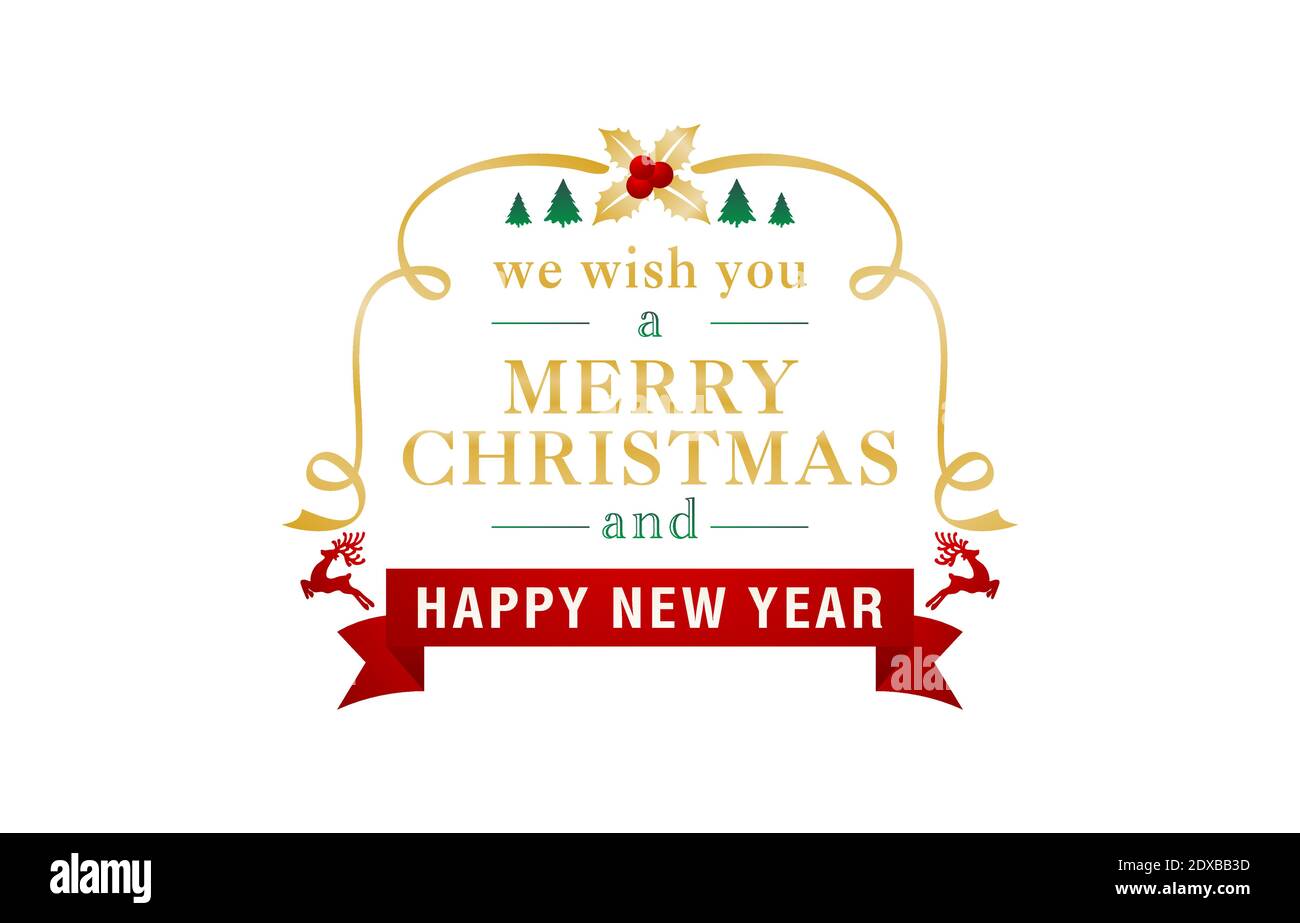 Merry Christmas & Happy new year greeting cards, Merry christmas ...