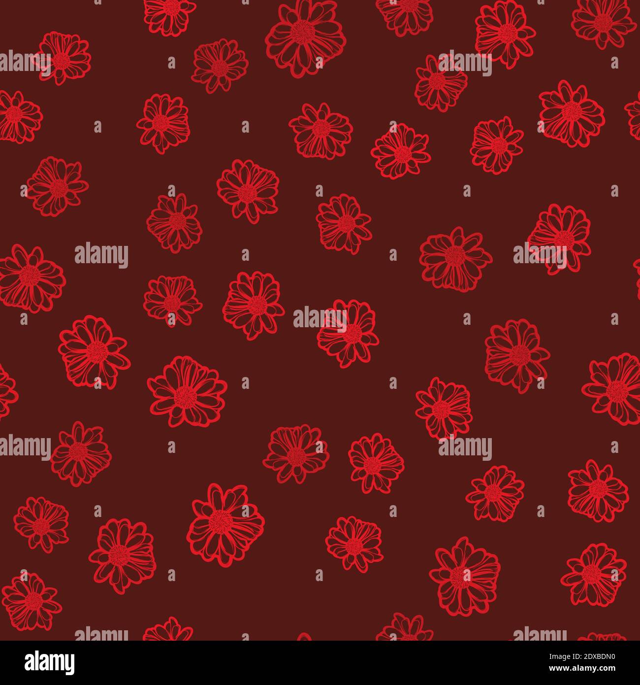 floral flower pattern, vector illustration Stock Vector Image & Art - Alamy