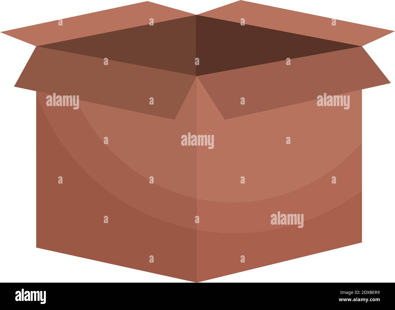 cartoon box icon over white background, colorful design, vector ...