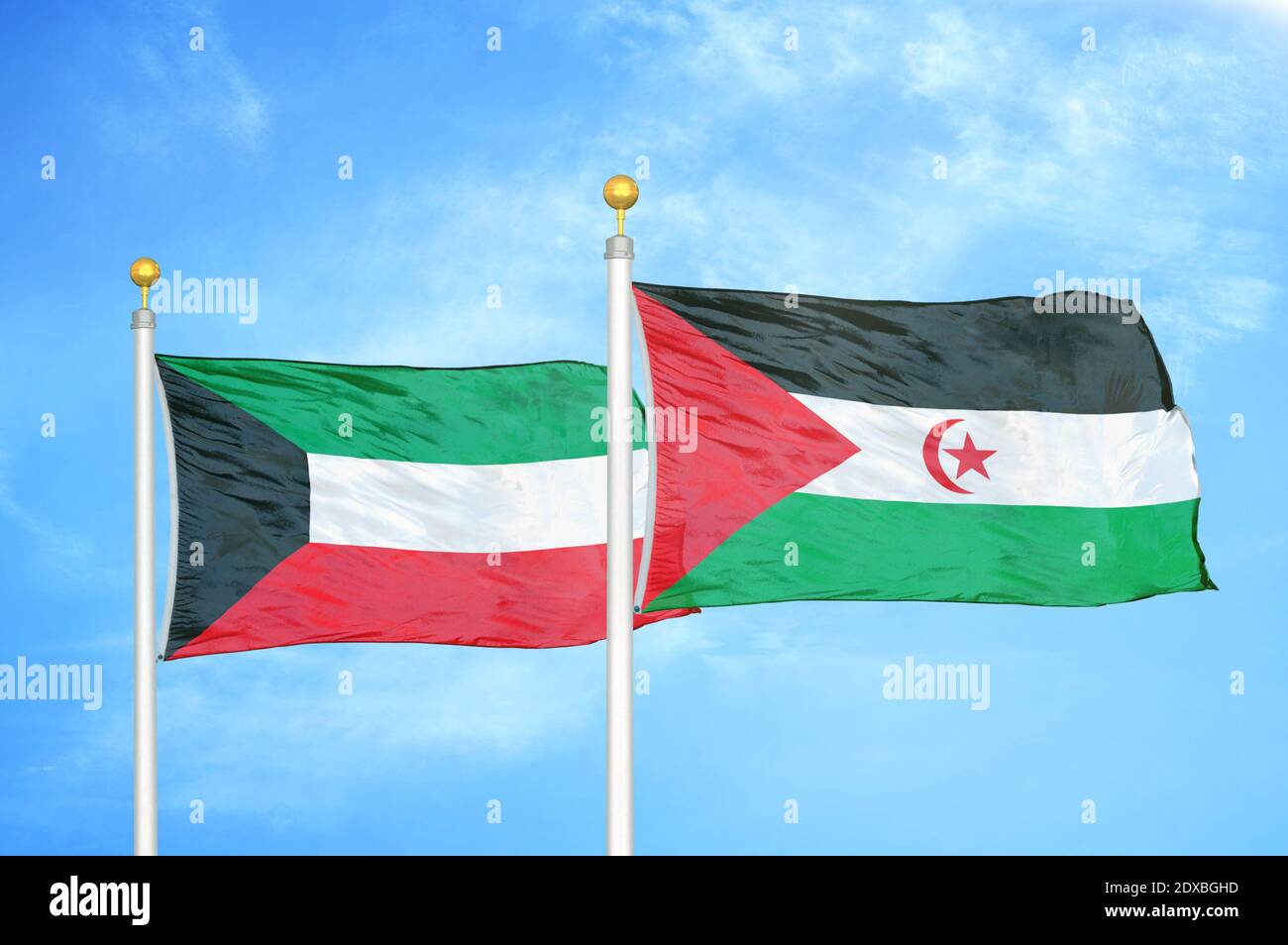 Kuwait western sahara flag hi-res stock photography and images - Alamy
