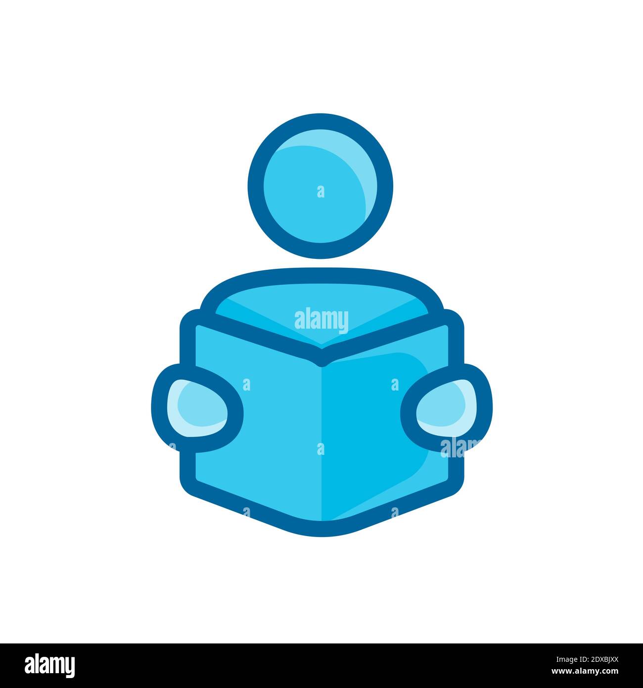 people reading a news paper, reading book icon vector illustration ...