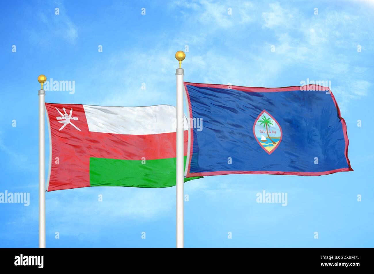 Oman guam flag hi-res stock photography and images - Alamy