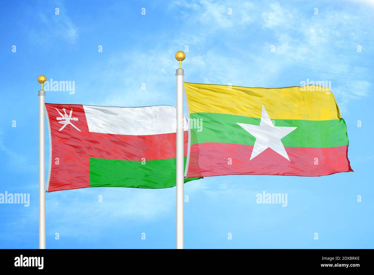 Myanmar oman flag hi-res stock photography and images - Alamy
