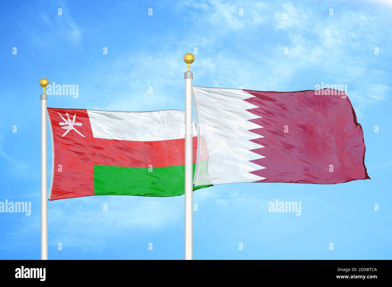 Oman qatar flag hi-res stock photography and images - Alamy