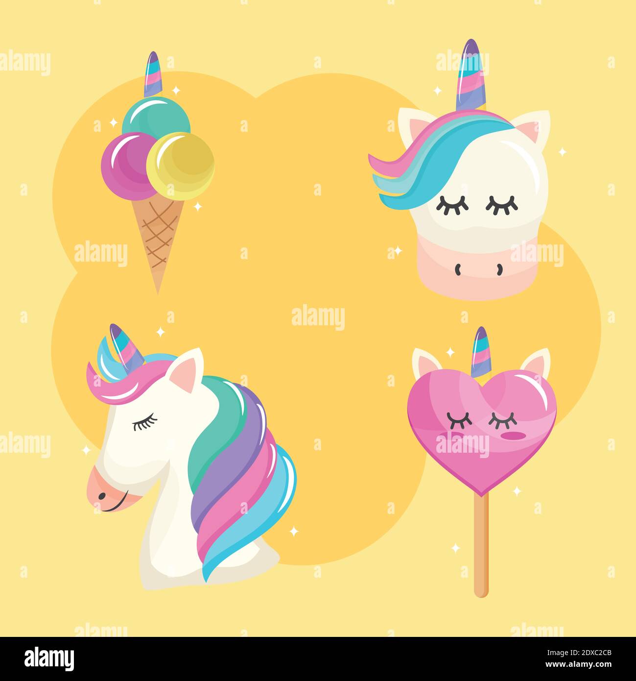 Four horns Stock Vector Images - Alamy