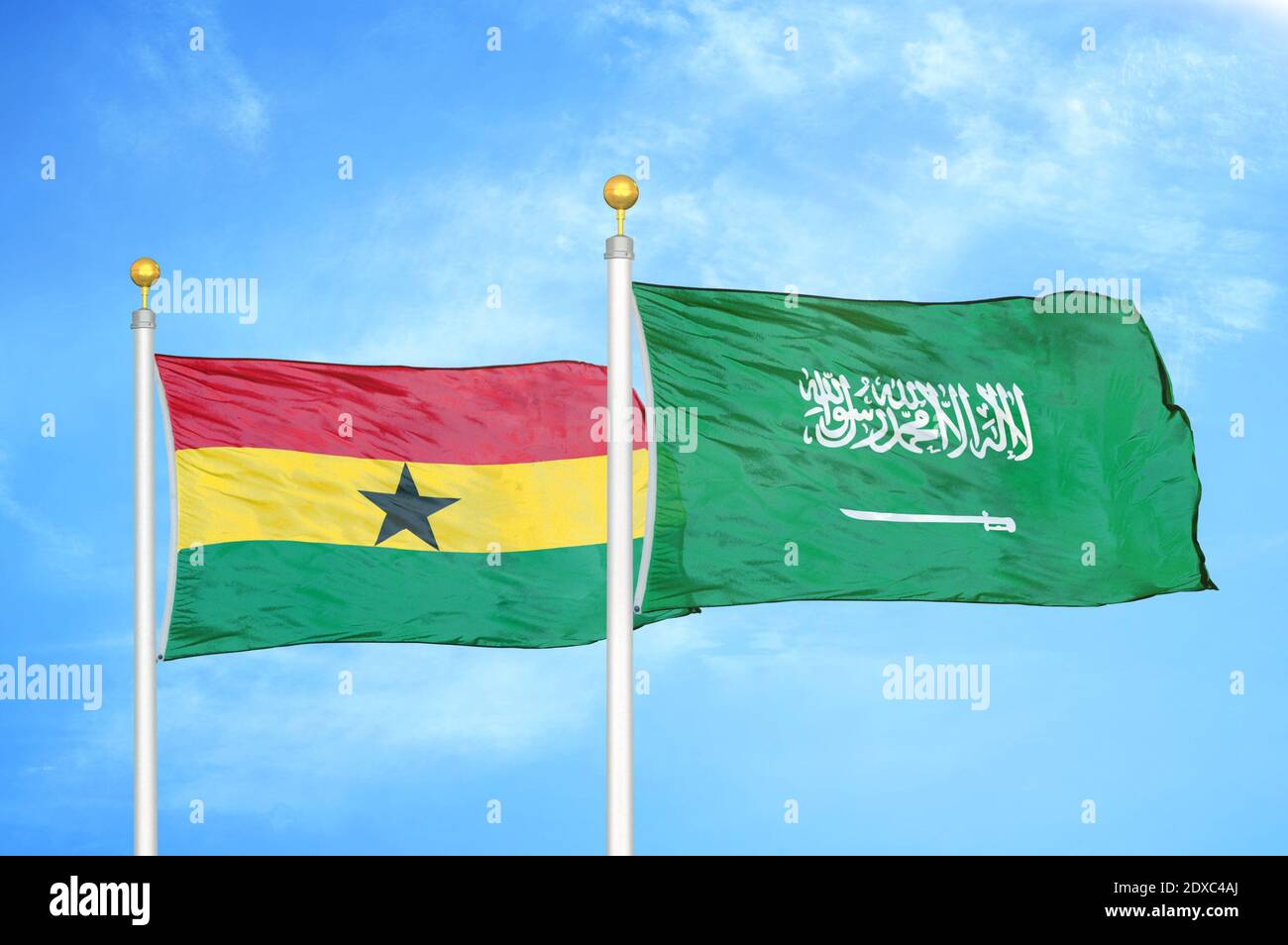 Saudi arabia ghana flag hi-res stock photography and images - Alamy