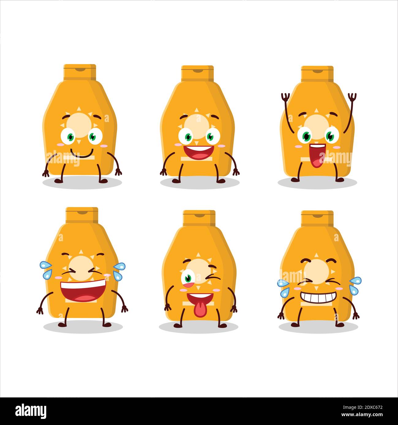 Cartoon character of lotion sunblock with smile expression. Vector ...