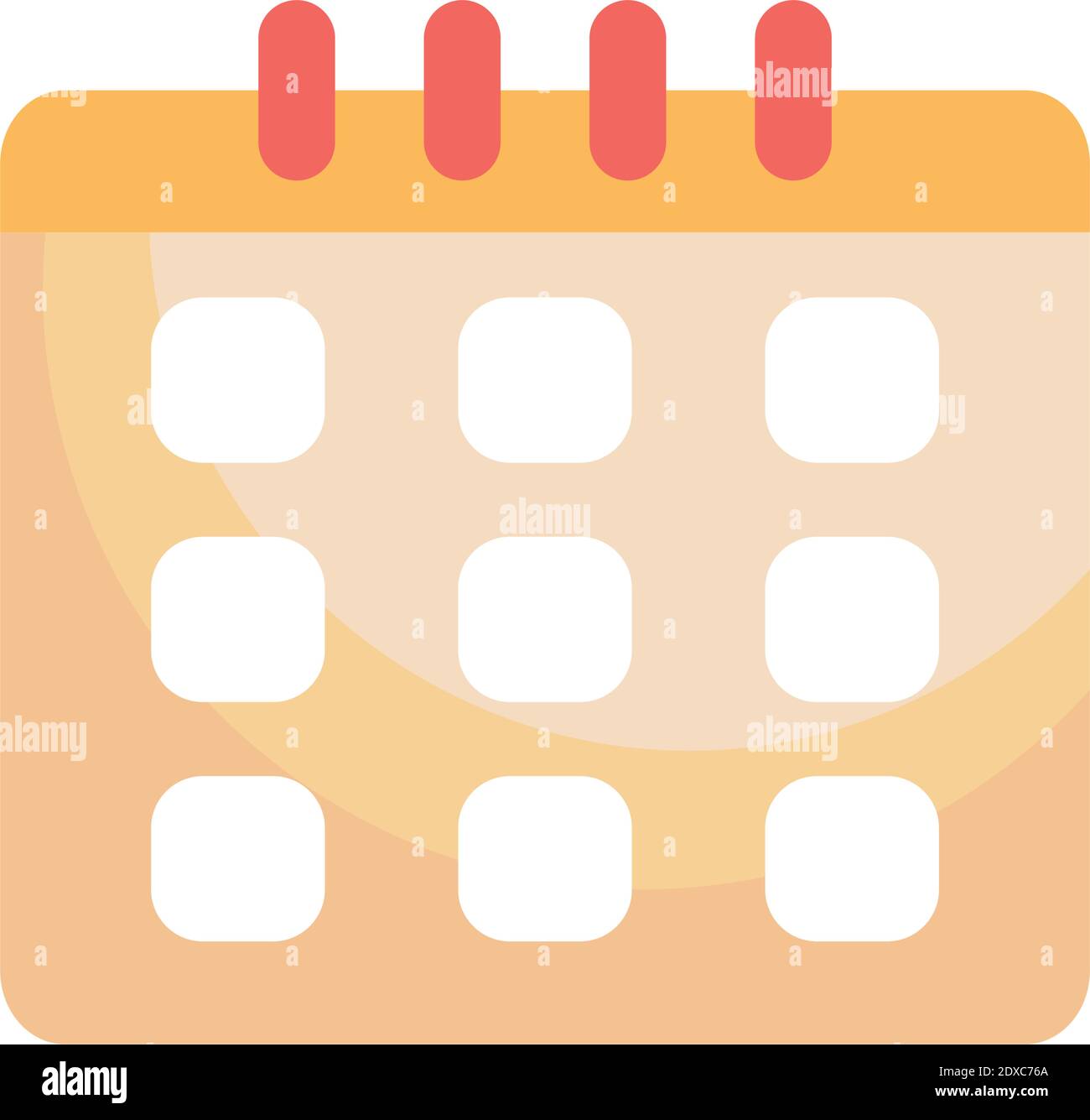 calendar planner icon over white background, colorful design, vector ...