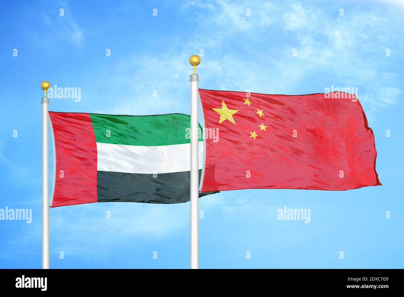 Emirates china flag hi-res stock photography and images - Alamy