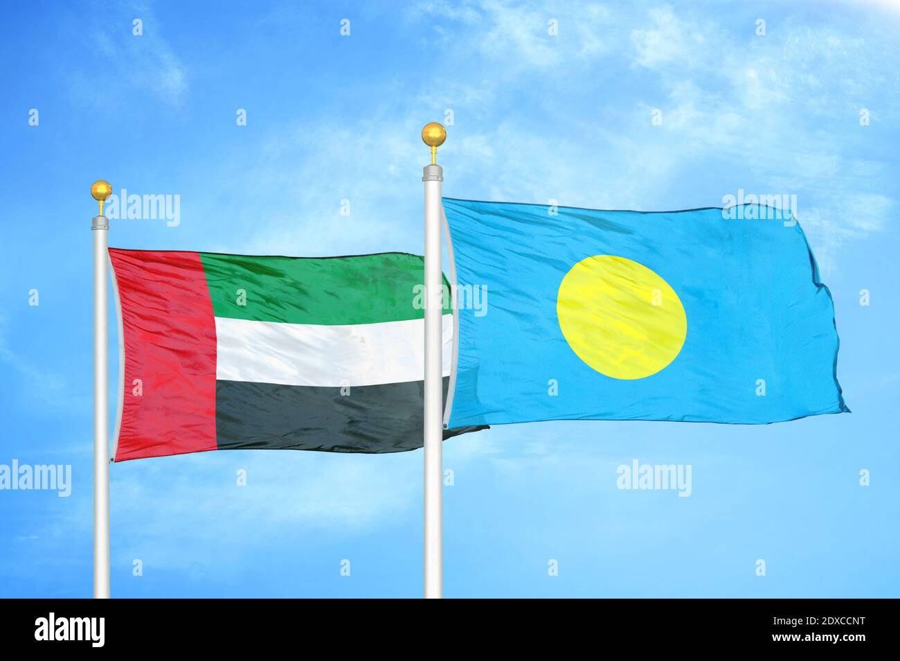 Emirates palau flag hi-res stock photography and images - Alamy