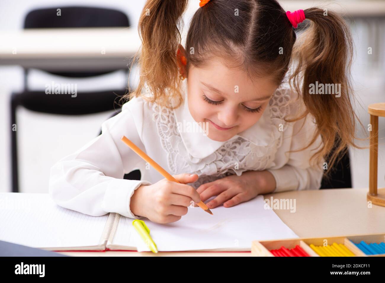 Small girl in the early development concept Stock Photo - Alamy